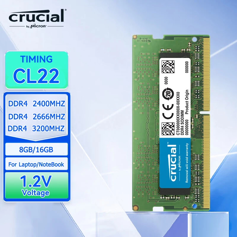 Crucial-Laptop-Memory-DDR4-2400-2666-3200MHz-16GB-8GB-SODIMM-CL22-For ...