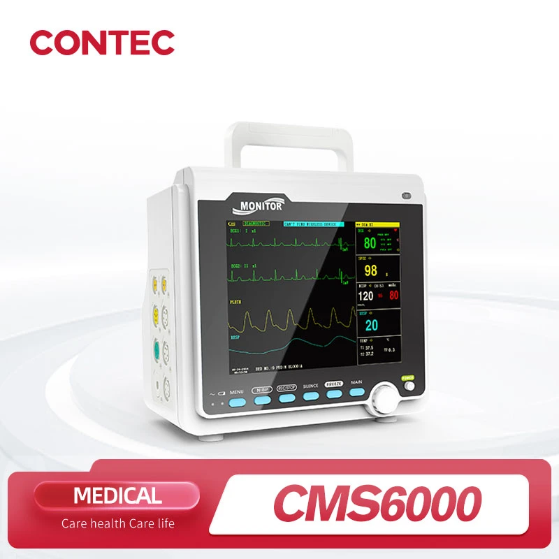 CONTEC Patient Monitor Human/Veterinary Portable 6 Parameter 8" Vital ...