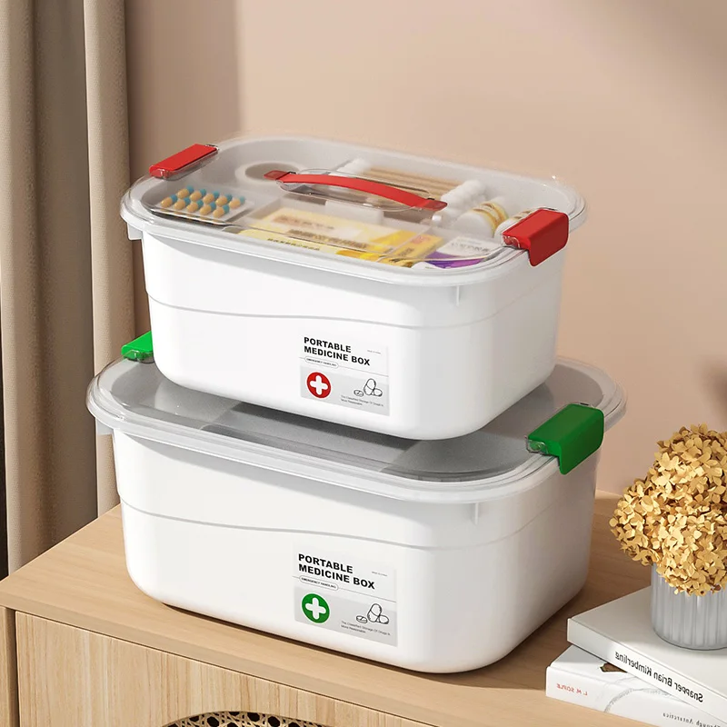 Large-Capacity-Family-Medicine-Organizer-Box-Portable-First-Aid-Kit ...