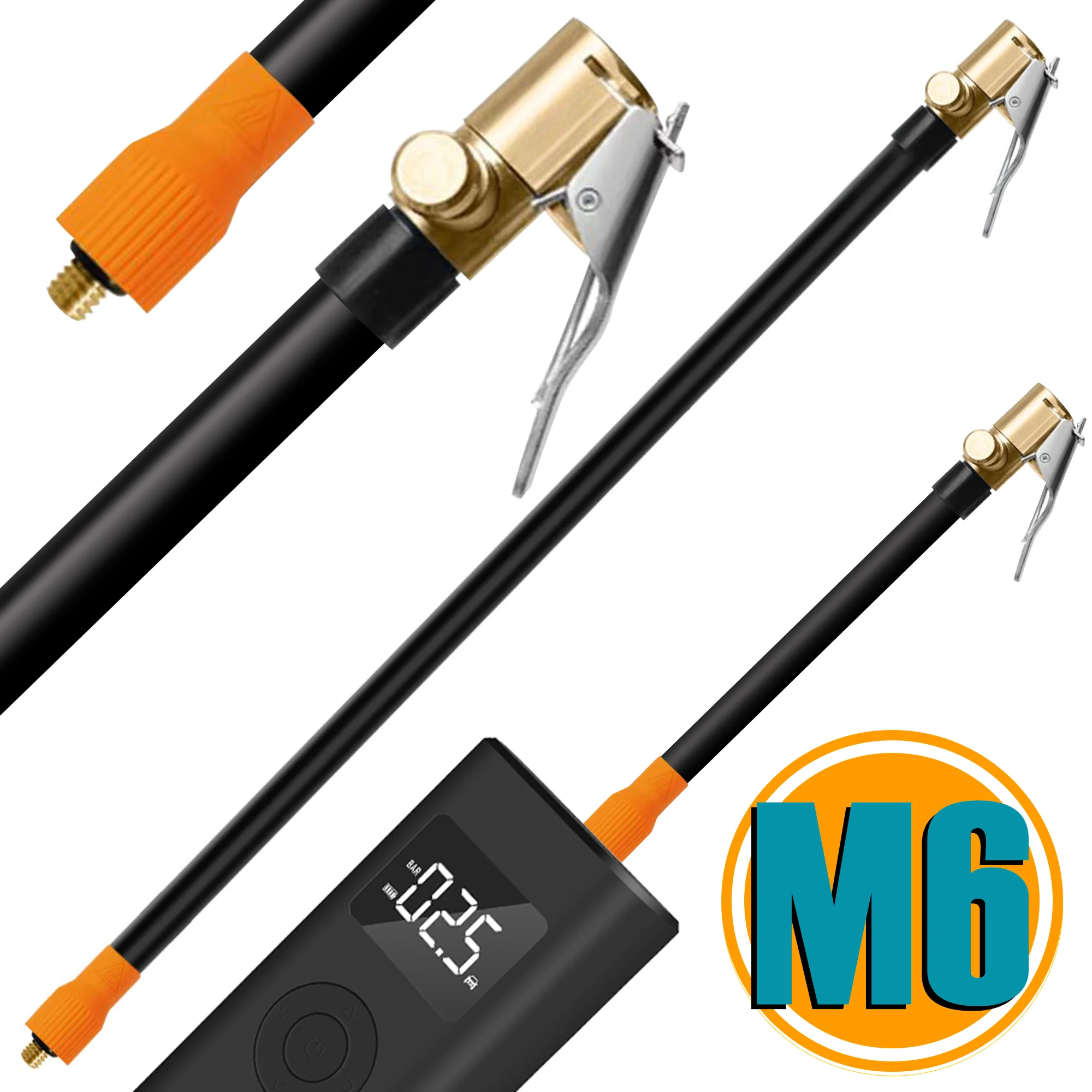 GIE-TOP-M6-Mini-Air-Inflator-Tube-Rubber-Hose-Deflatable-Schrader-US ...