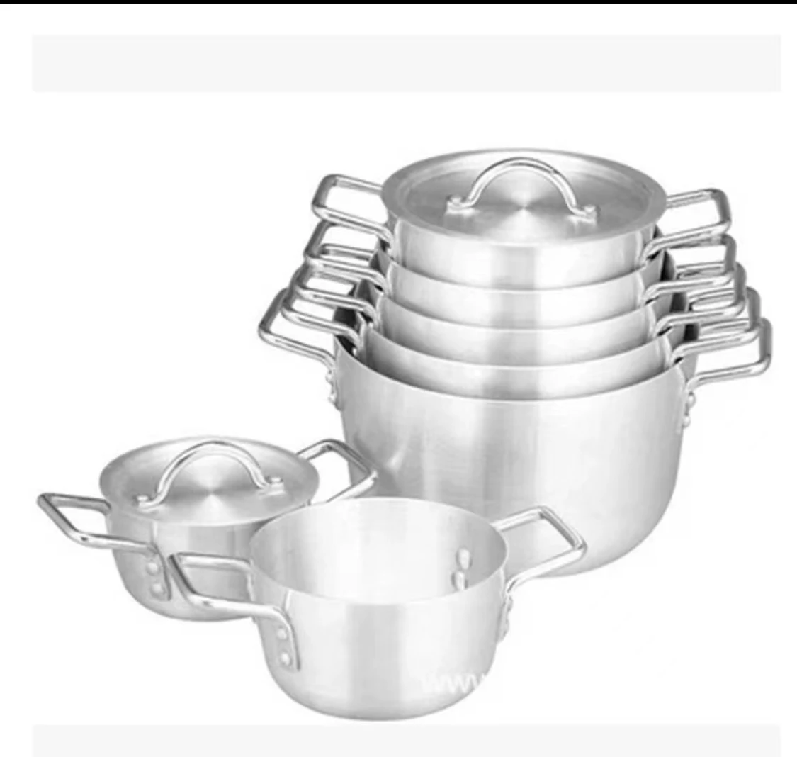 7pcs/set Thick Aluminum pot set multi purpose pot soup pot cookware set ...