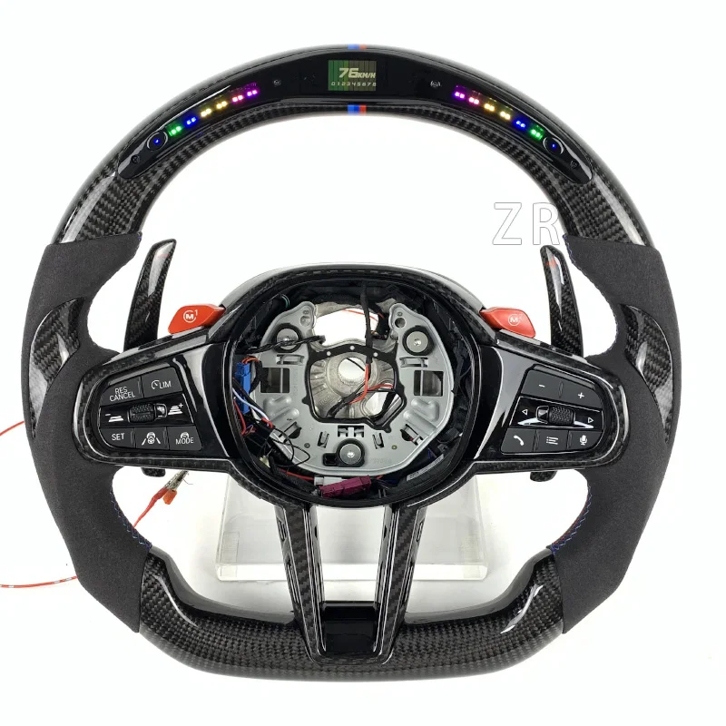Volante-con-pantalla-LED-de-fibra-de-carbono-Alcantara-cuero-para-BMW ...