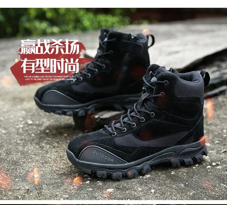 Genuine Leather Tactical Military Combat Boots for Men - Gavmart.com