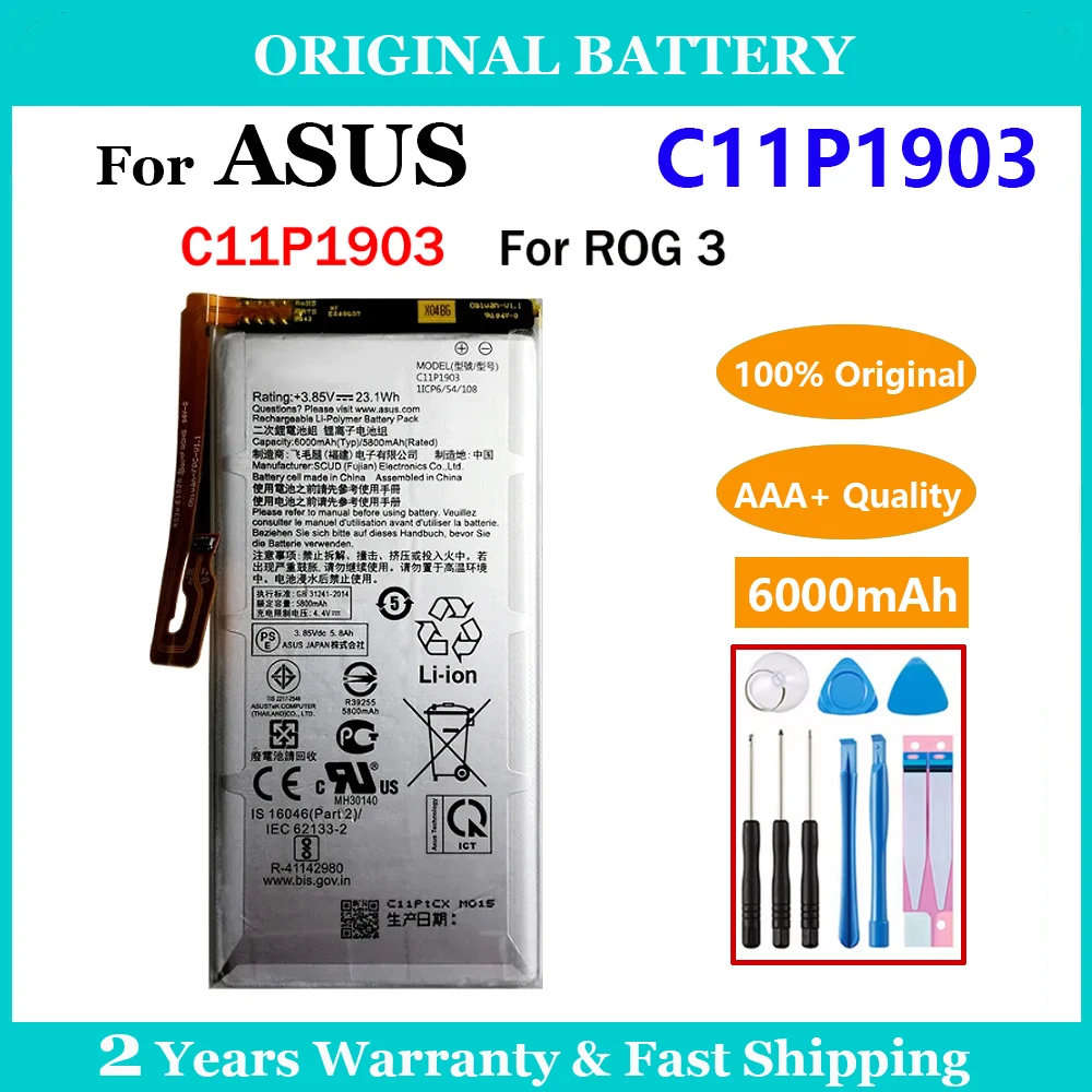 Bater-a-recargable-100-Original-para-ASUS-ROG-Phone-3-ROG3-ZS661KS ...