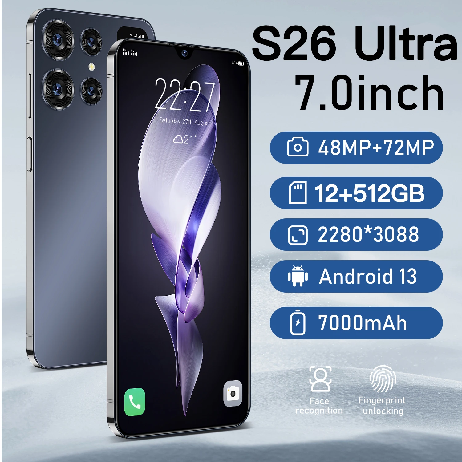 2024-Nieuwe-S26-Ultra-Smartphone-Originele-7-0-Inch-Celulares-72mp-Android-Moblie-Telefoons ...