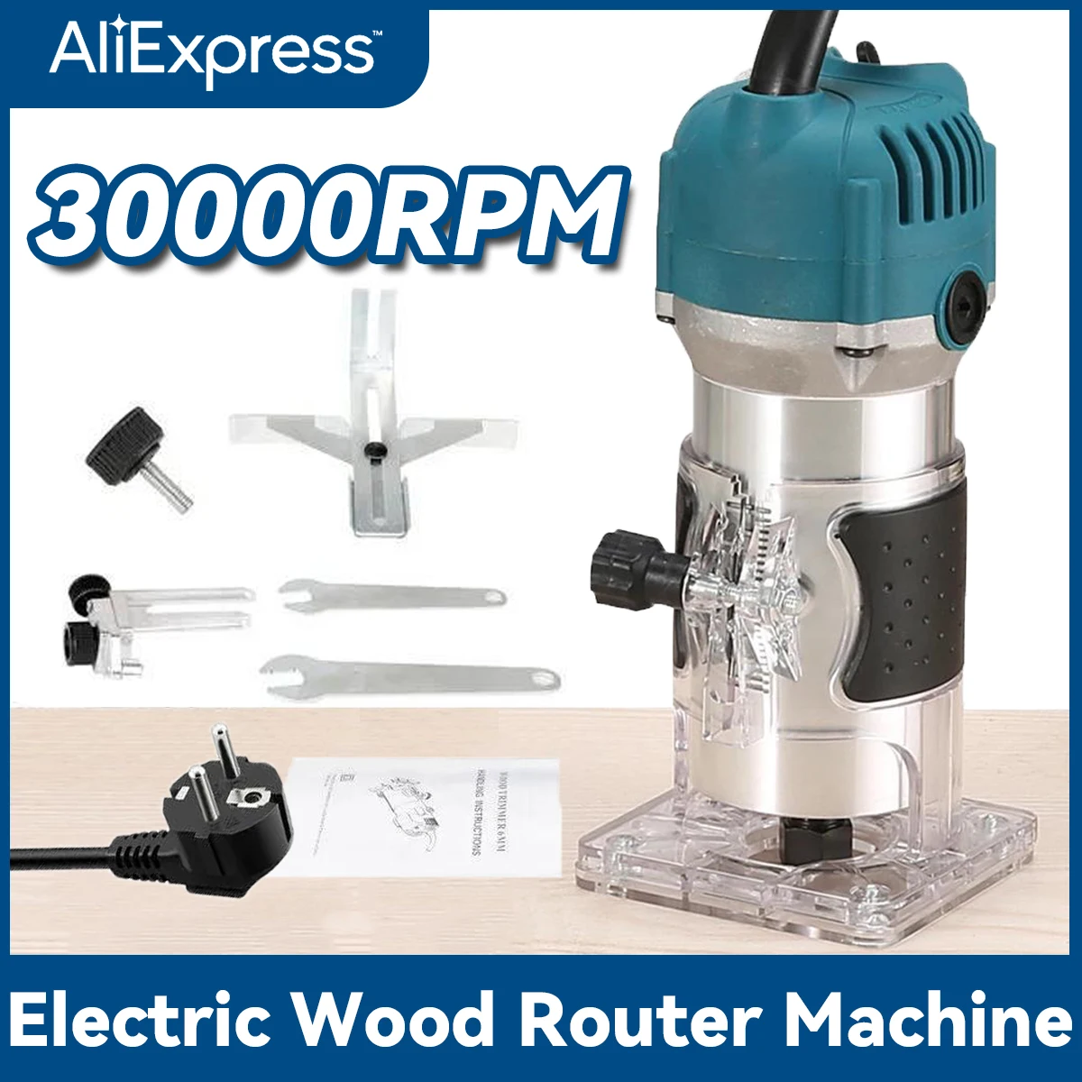 Recortadora-el-ctrica-de-800W-fresadora-de-madera-30000RPM-herramienta ...