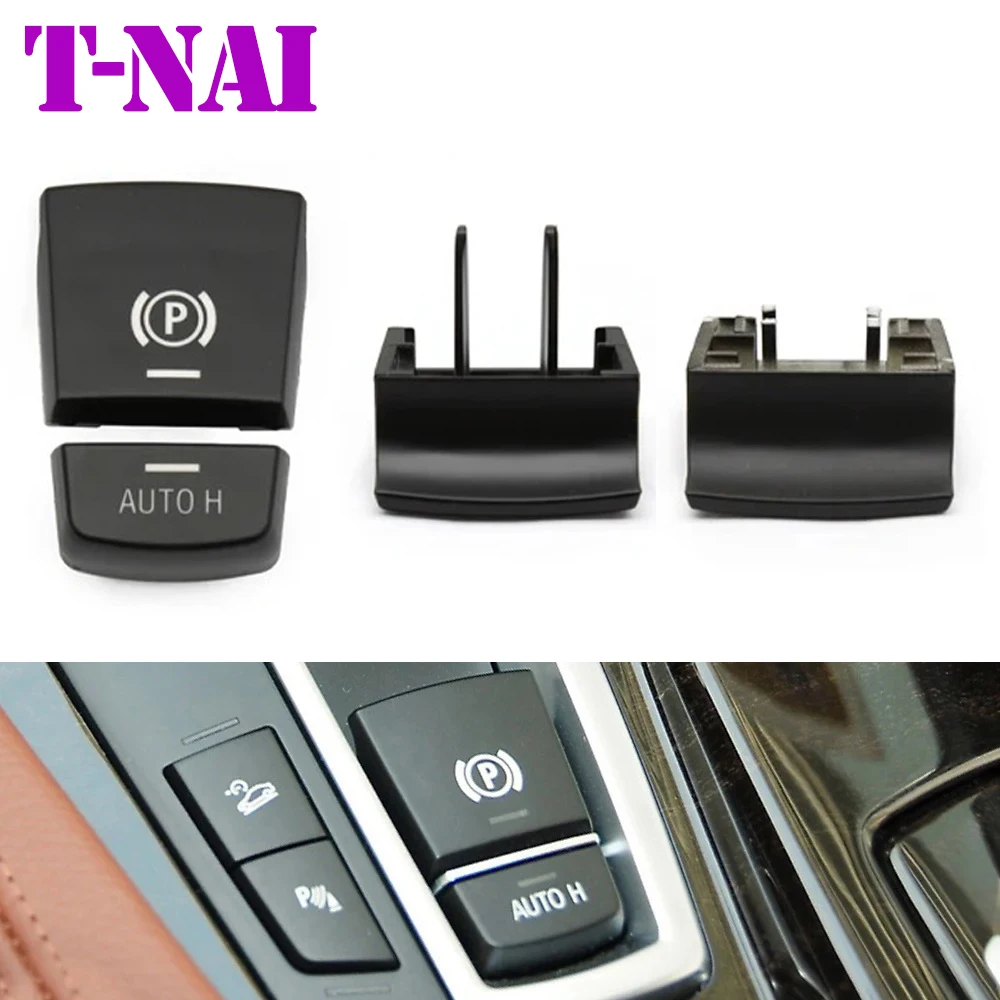 Car-Handbrake-Parking-Brake-Auto-P-Button-Switch-Cover-For-BMW-5-7-X3 ...