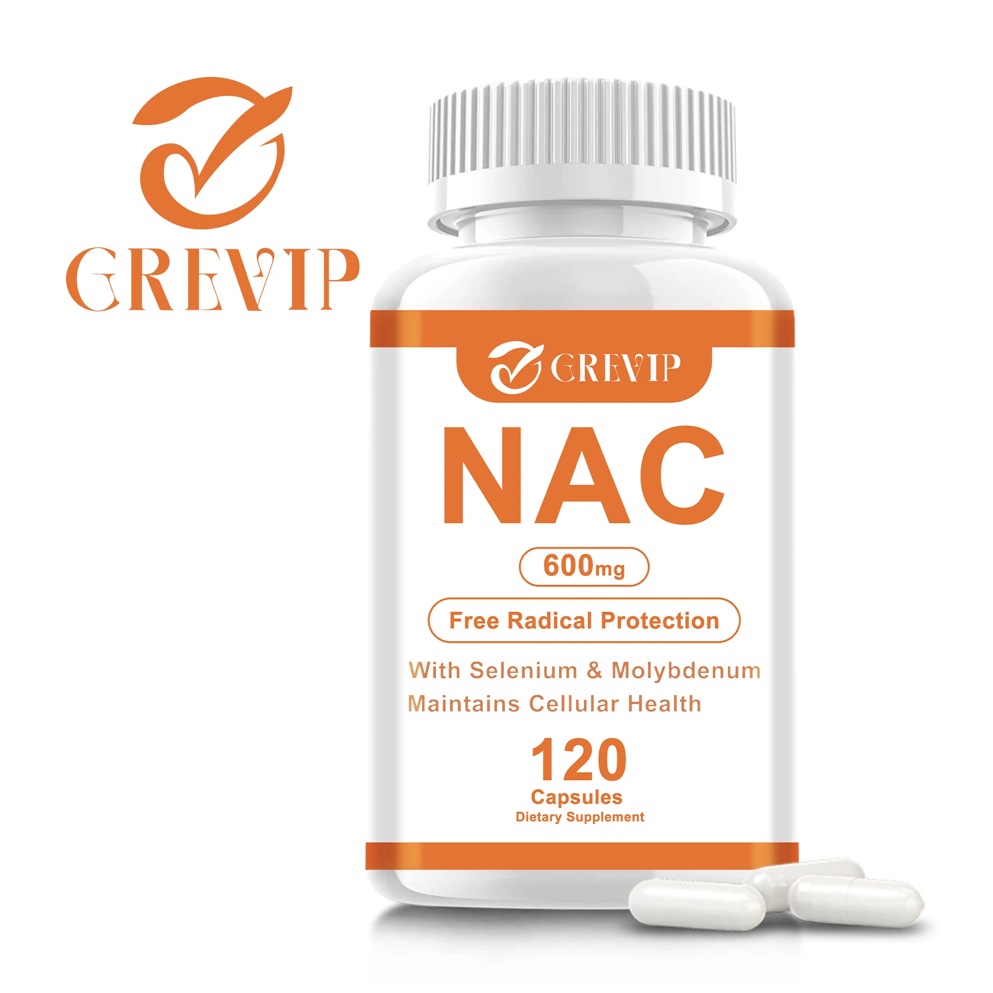 NAC Capsules 600mg - Potent Antioxidant Support Skin Health, Immune ...