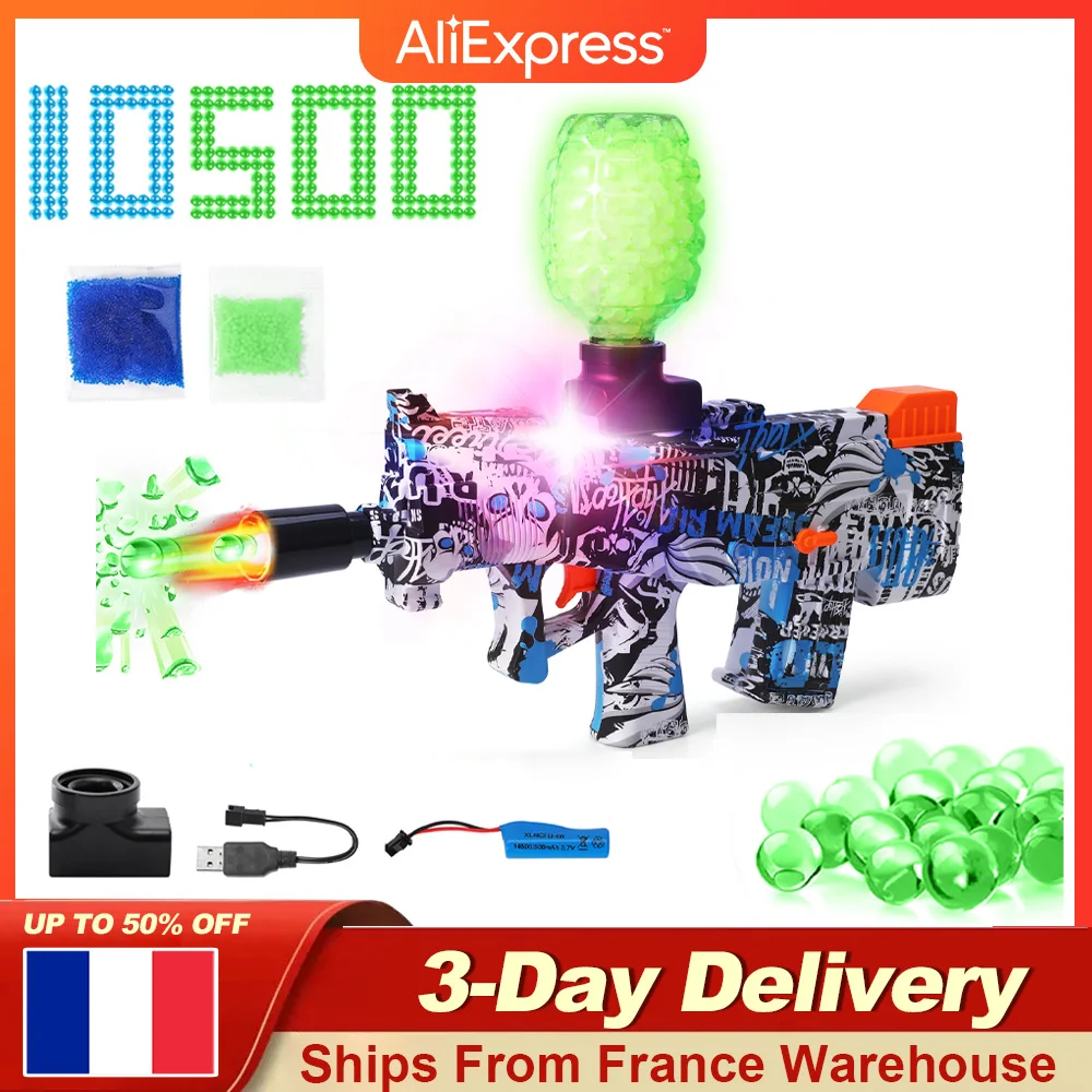 Electric-Flashing-Water-Ball-Beads-Toy-Gun-for-Boys-Pistol-Outdoor-Game ...