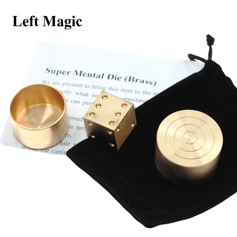 Super Mental Die (Brass) Magic Tricks Stage Close Up Magia Dice Number ...