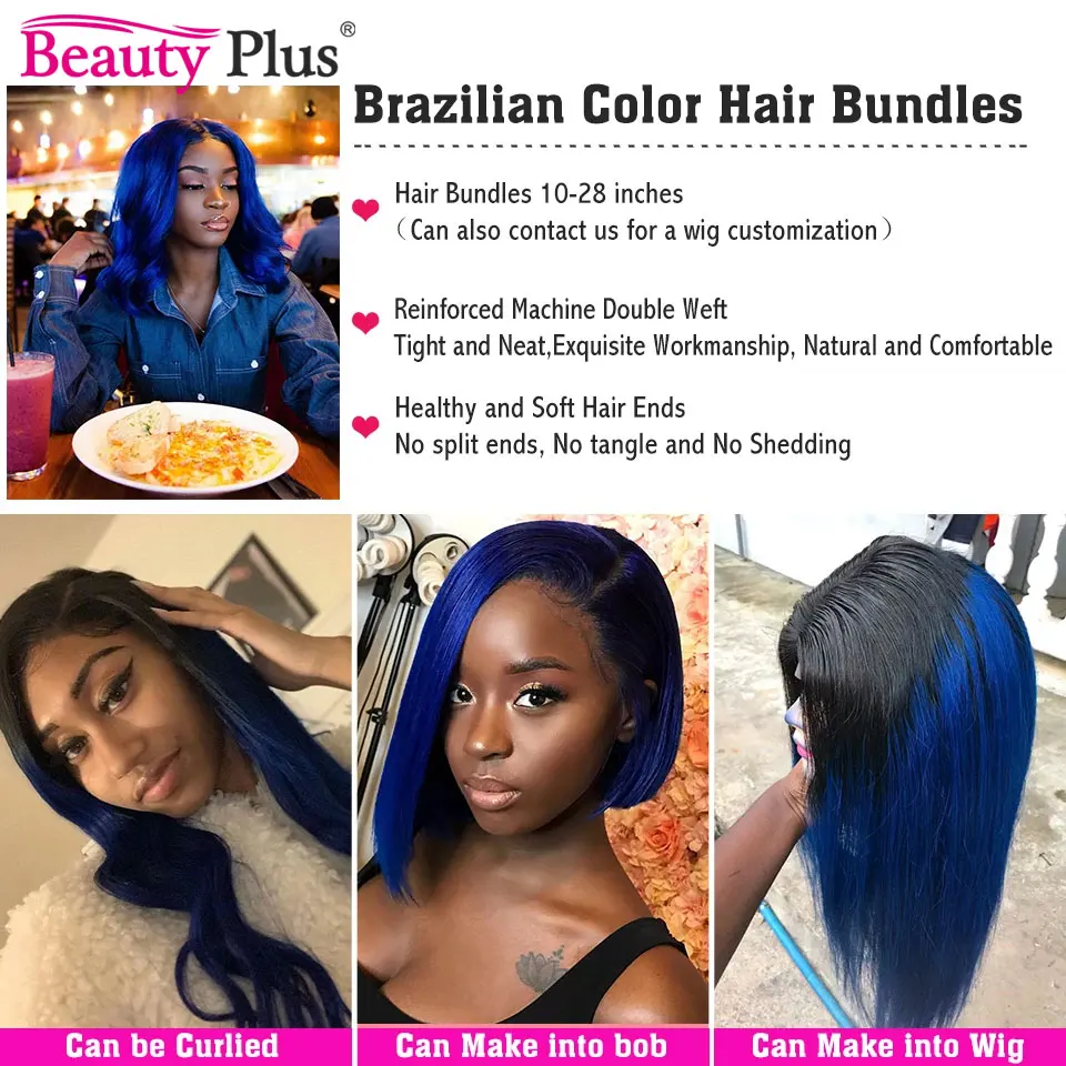 Blue Ombre Bob Weave