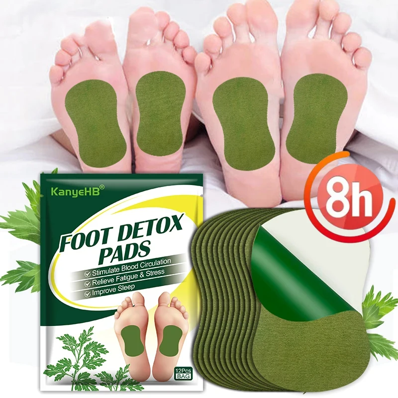 Detox Foot Patches Pads Wormwood Natural Herbal 12/24/36Pcs Artemisia ...