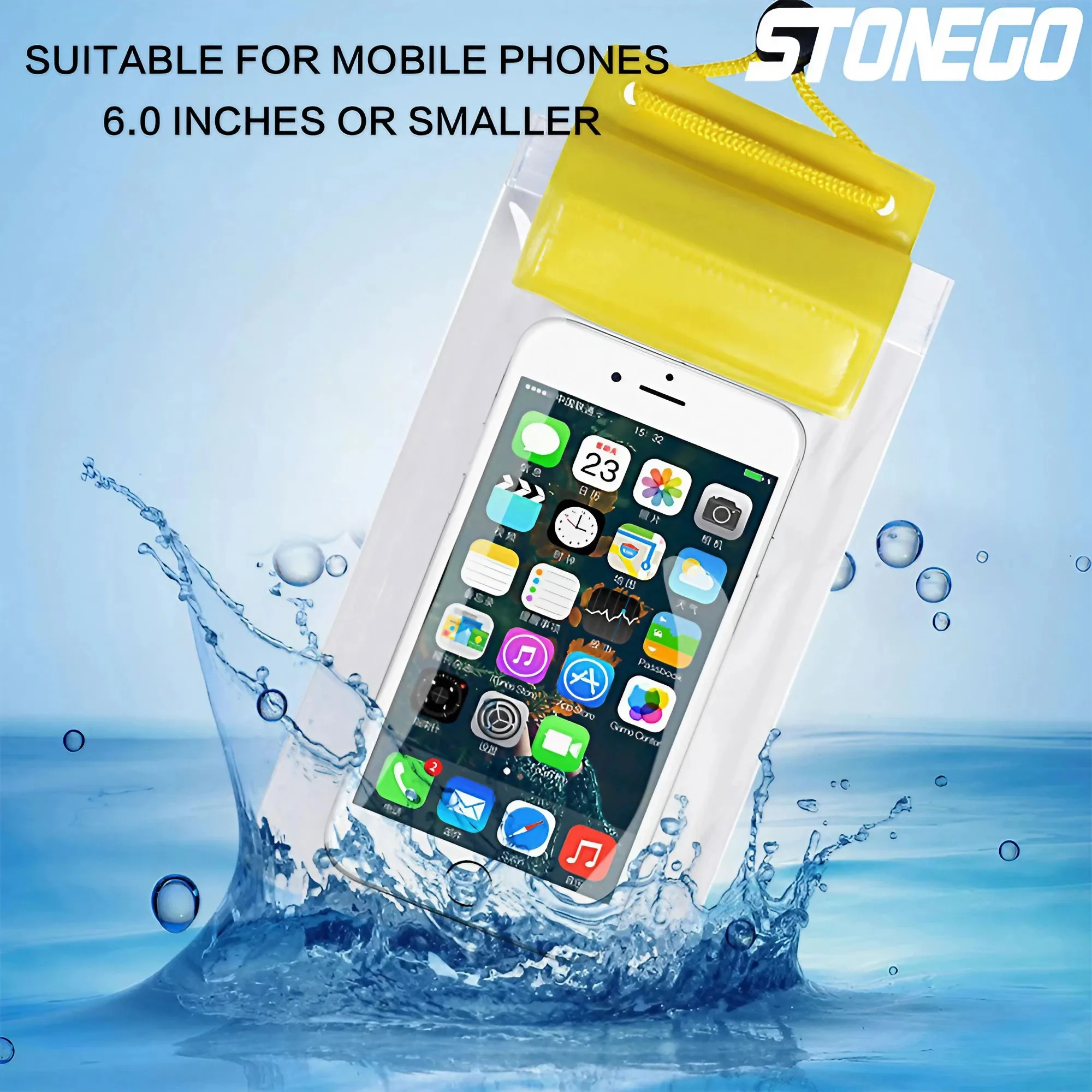 STONEGO-Touch-Screen-Swimming-Waterproof-Mobile-Phone-Case-Transparent ...