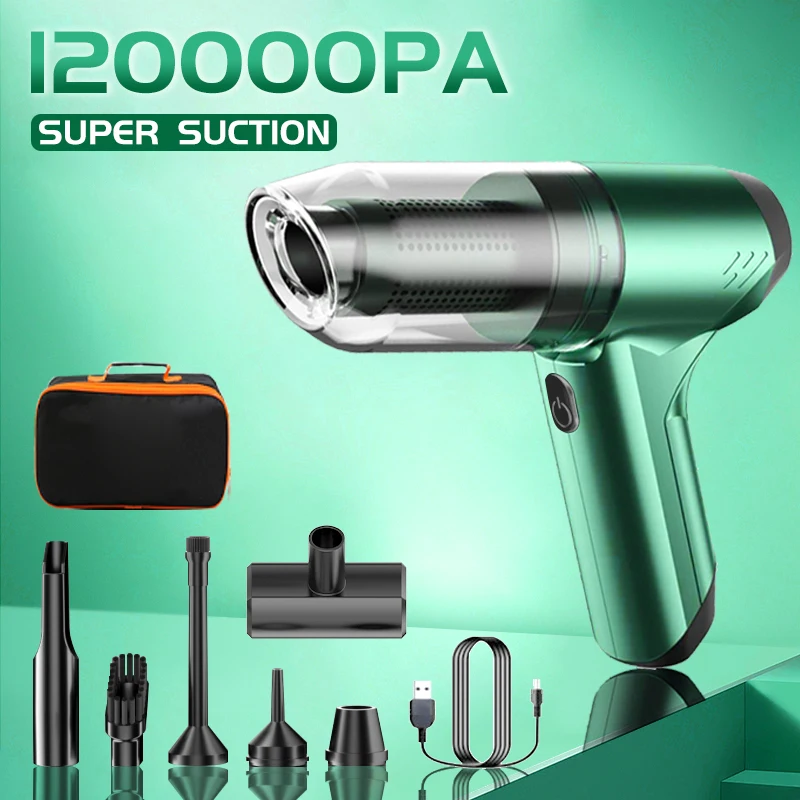 120000PA-Car-Vacuum-Cleaner-Mini-Powerful-Wireless-Portable-Handheld ...