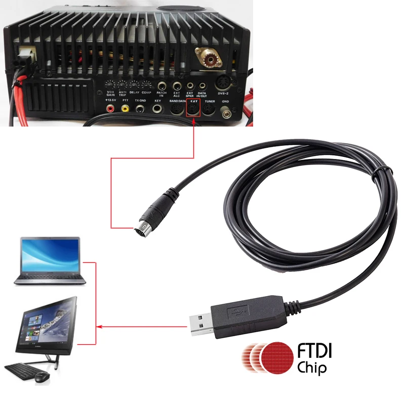 FTDI-FT232RL-USB-CAT-Programming-Cable-USB-to-Mini-Din-6-Pin-for-Yaesu ...