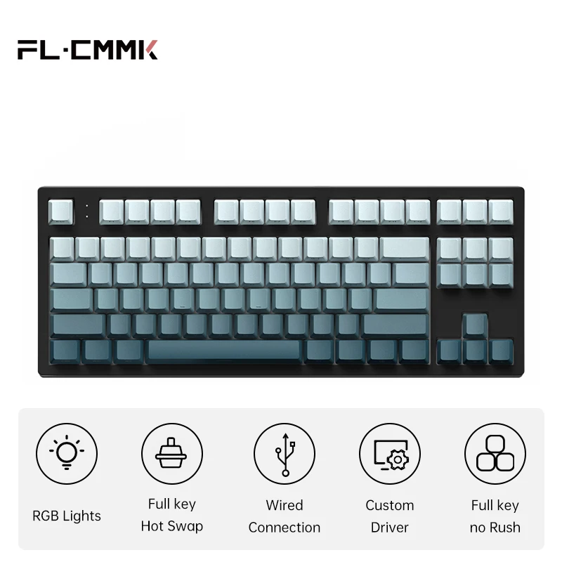 FL-ESPORTS-MK870-Mechanical-Keyboard-87-Key-Fully-Assembled-Hot ...