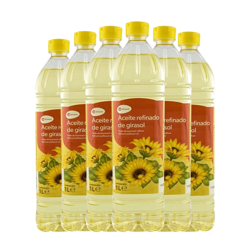 Aceite de girasol Coaliment 1 litro x 6 botellas. Total 6 litros ...