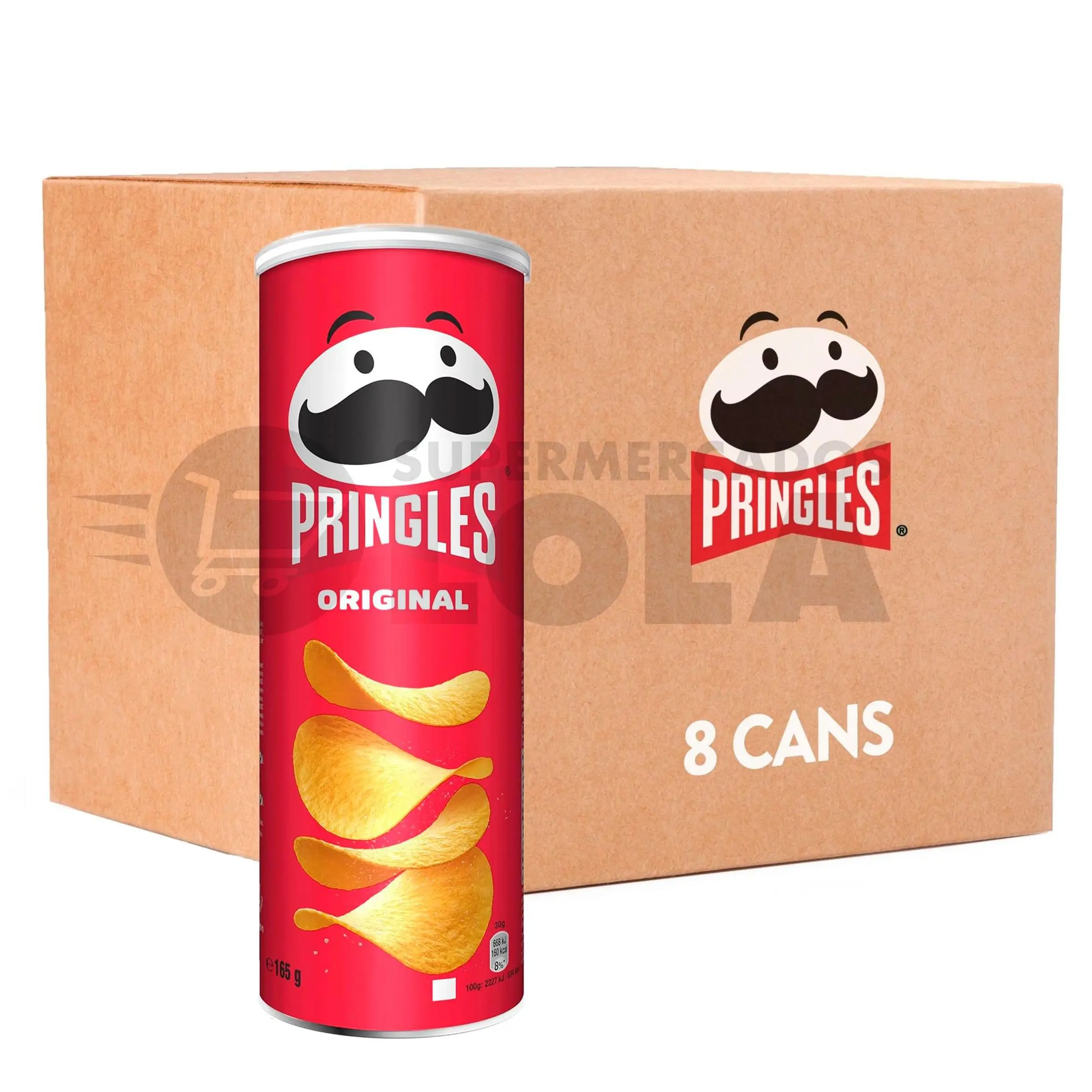 PACK de 8 - Patatas Pringles sabor original de 185g cada uno - Marca ...