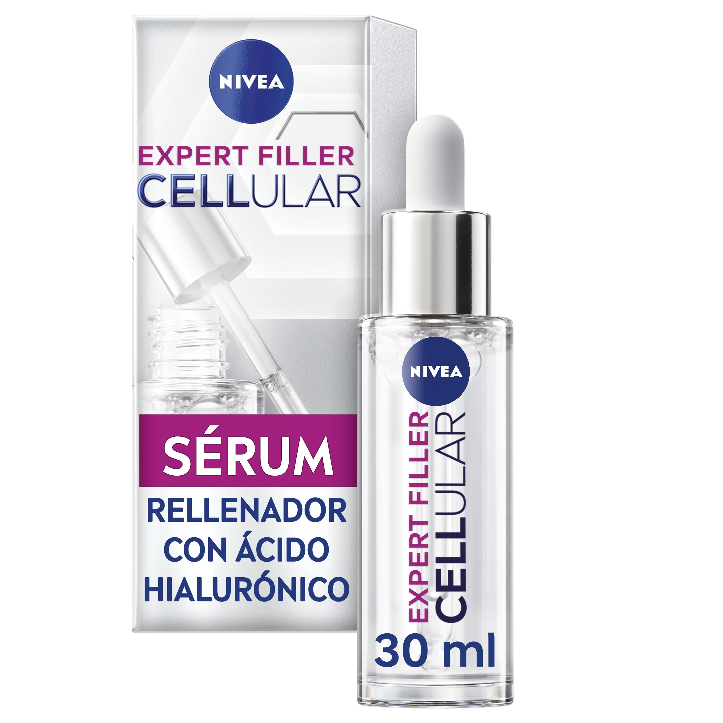 NIVEA Hyaluron Cellular Expert Filler Sérum Facial Rellenador Ácido ...