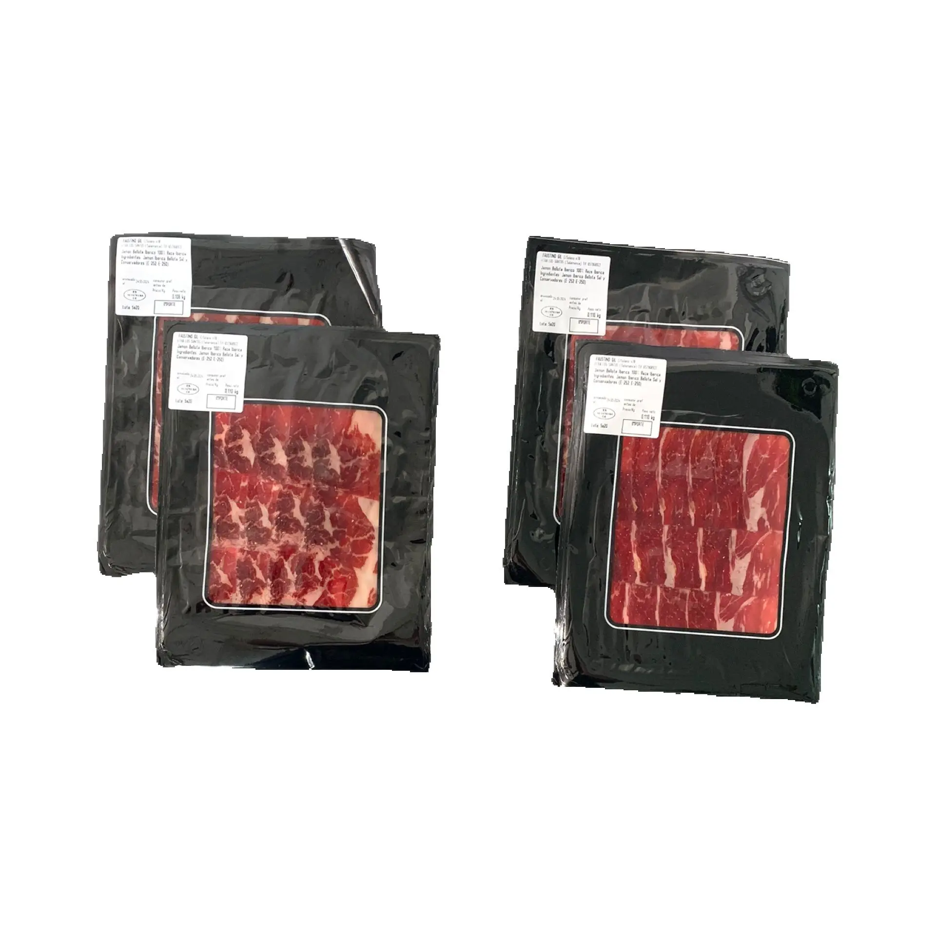 JAMON-IBERICO-BELLOTA-100-RAZA-IBERICA-4-Sobres-de-100g-FAUSTINO-GIL ...