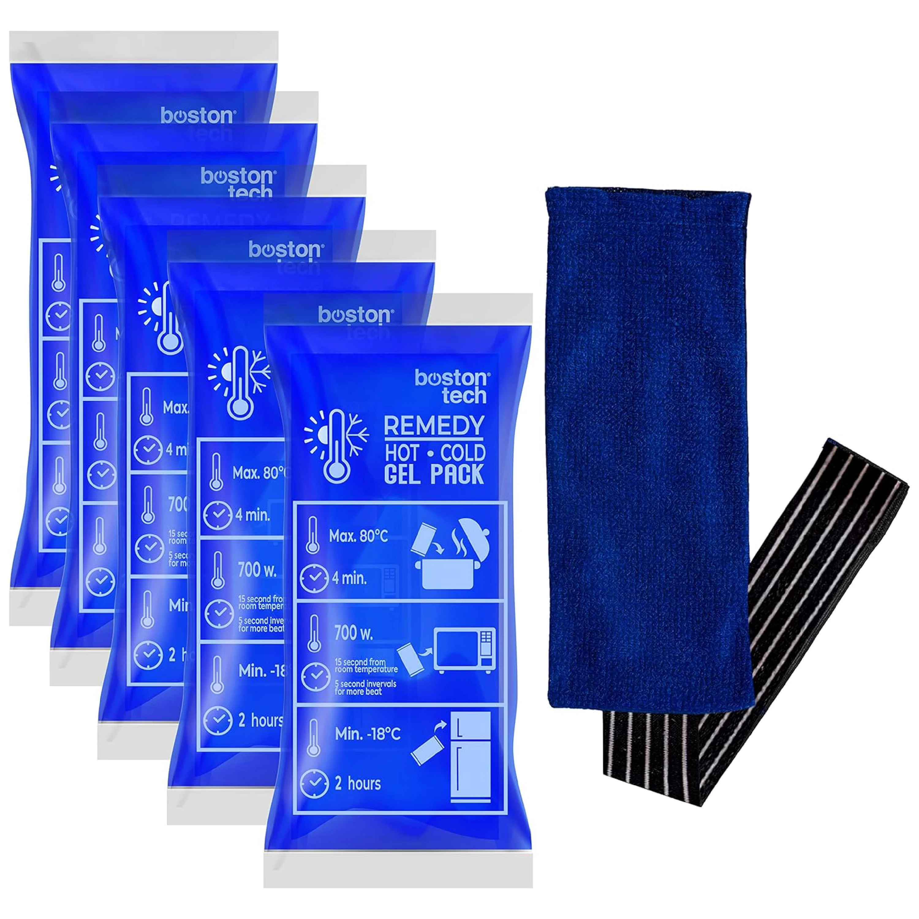 REMEDY-Gel-bags-for-cold-and-heat-Pack-5-bags-of-29x12cm-Includes-1 ...