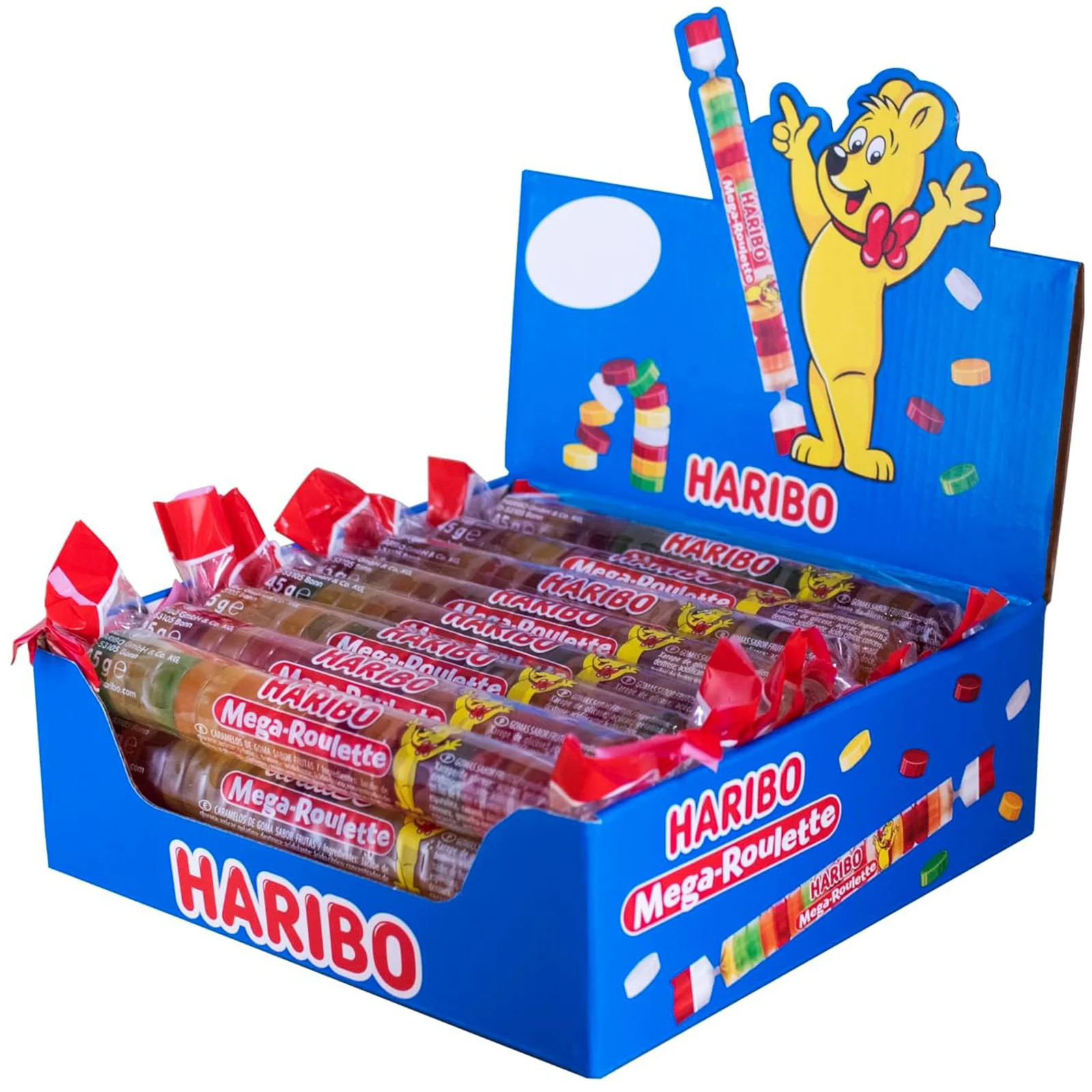 Haribo Mega Roulette Caramelos de Goma - 45g cada paquete, 1080 gr en ...
