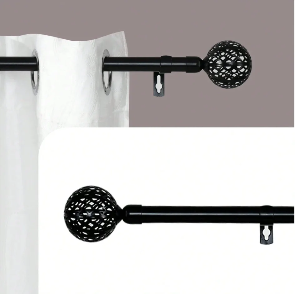 Barra de Cortina Extensible, Barra Universal Decorativa de Metal Color ...