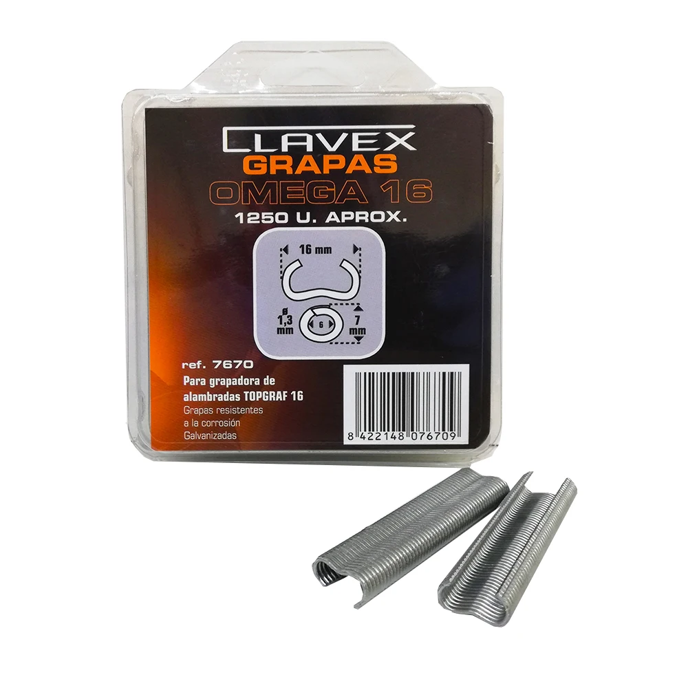 Grapa Omega 16 Clavex para cercados grapas para alambradas (1250 ...
