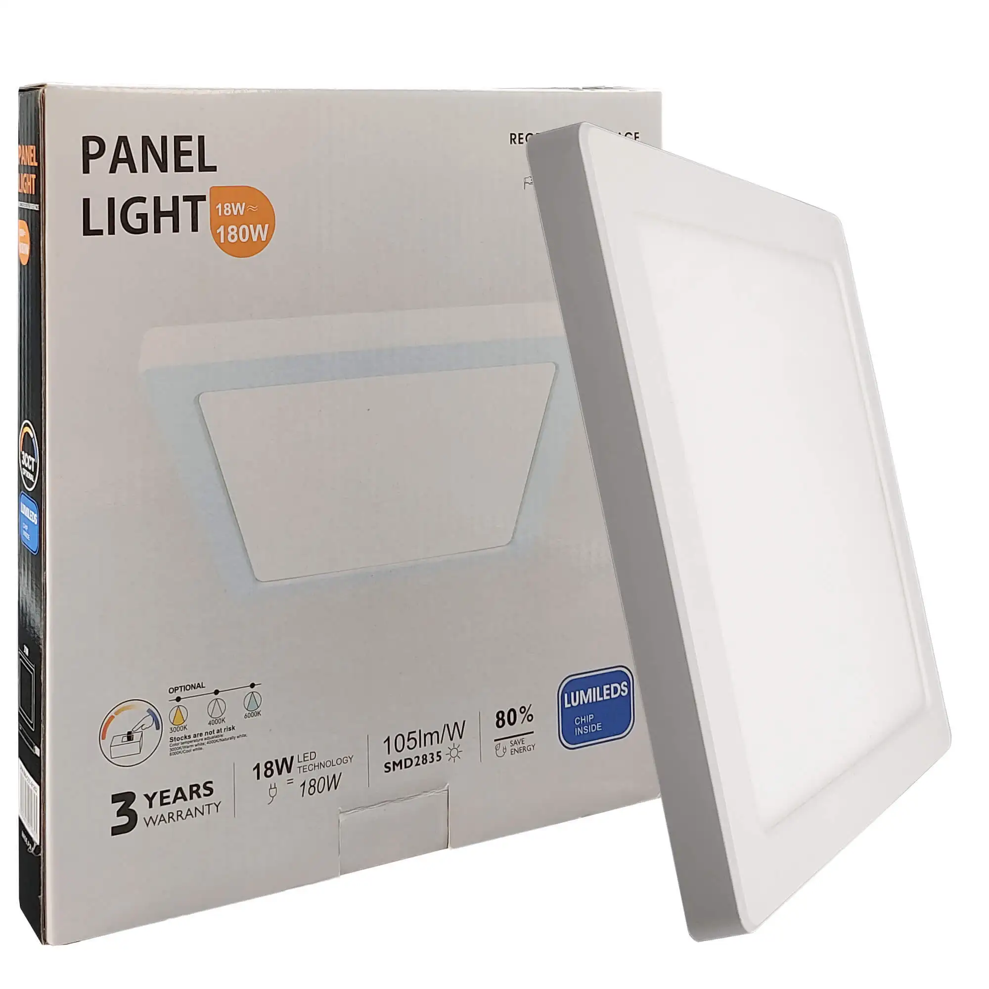 FACTORLED-Plaf-n-Led-Techo-Cuadrado-Blanco-o-Negro-L-mpara-Empotrable ...