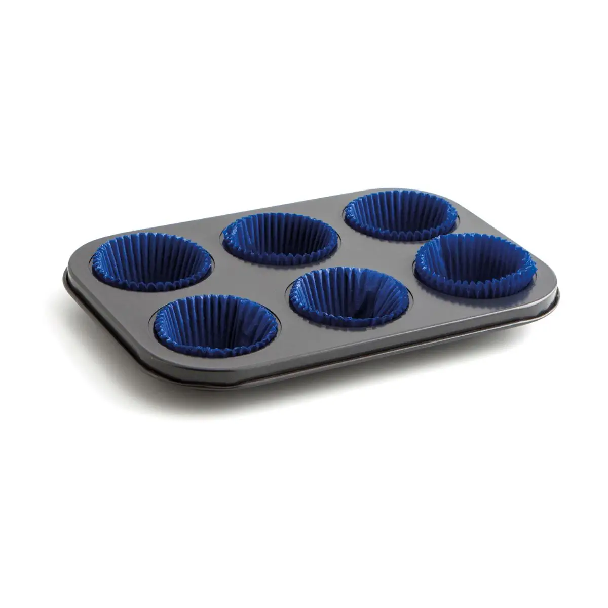 QUID SWEET GREY Bandeja Horno 6 Cupcakes Acero Pintado 27X19X3CM Negro ...