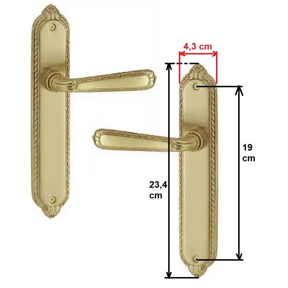 MANILLAS DE PUERTA CLOVAN MODELO 82 CLASICAS DORADO COLOR LATON ...