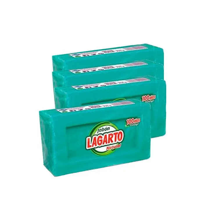 Pastilla de jabón verde natural de Lagarto 250 gr. Pack 4 uds ...
