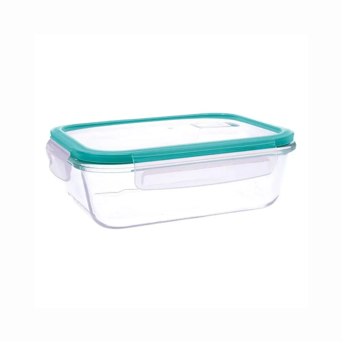 Tupper Ciclon Quid diseño rectangular con tapa hermética turquesa 64 cl ...