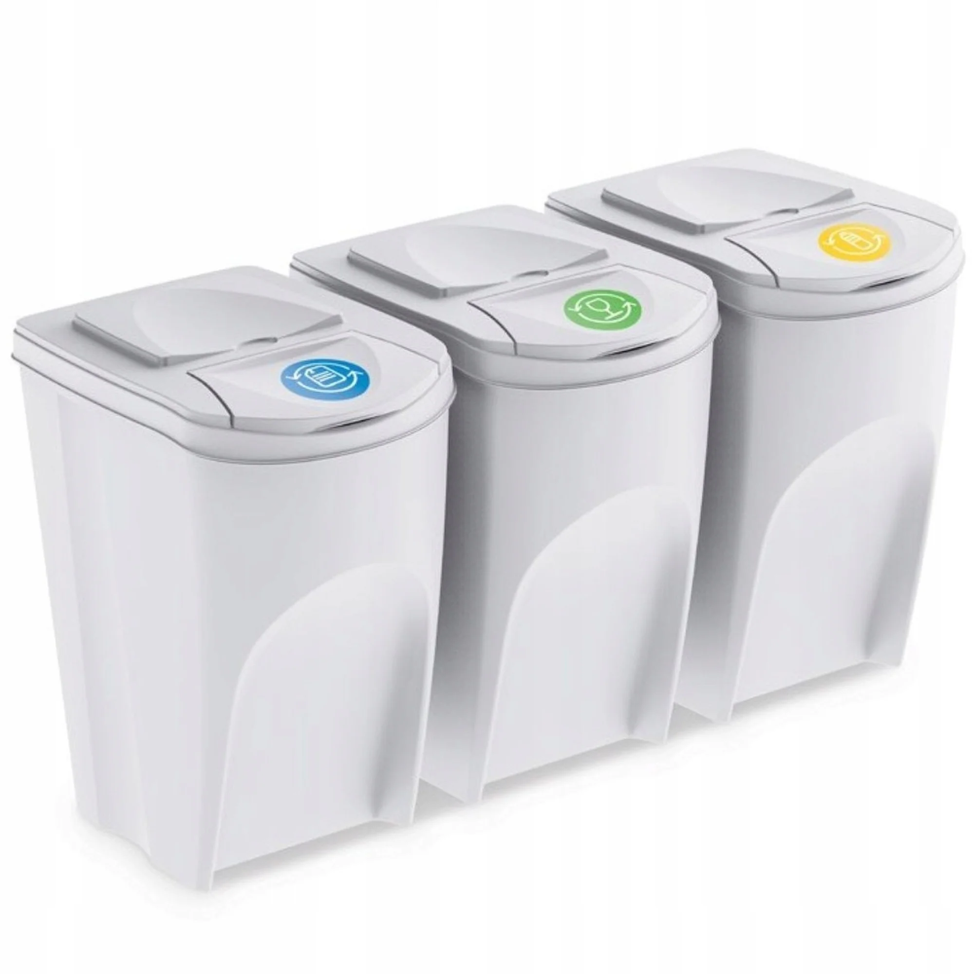 Prosperplast Set 3x35l Papeleras Reciclaje sortibox - Ashen | Reciclaje ...