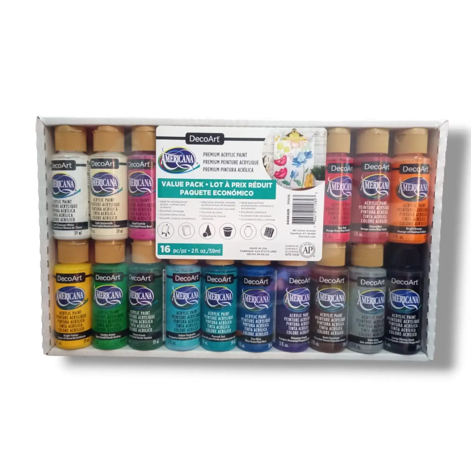 American-DecoArt-cheap-package-of-16-acrylic-paint-free-shipping ...