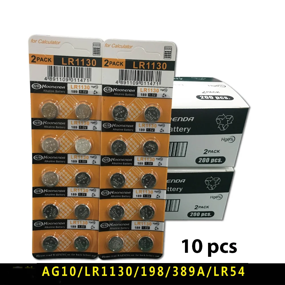 10x Pilas BOTON AG10 LR54 LR1130 SR1130SW - AliExpress 44