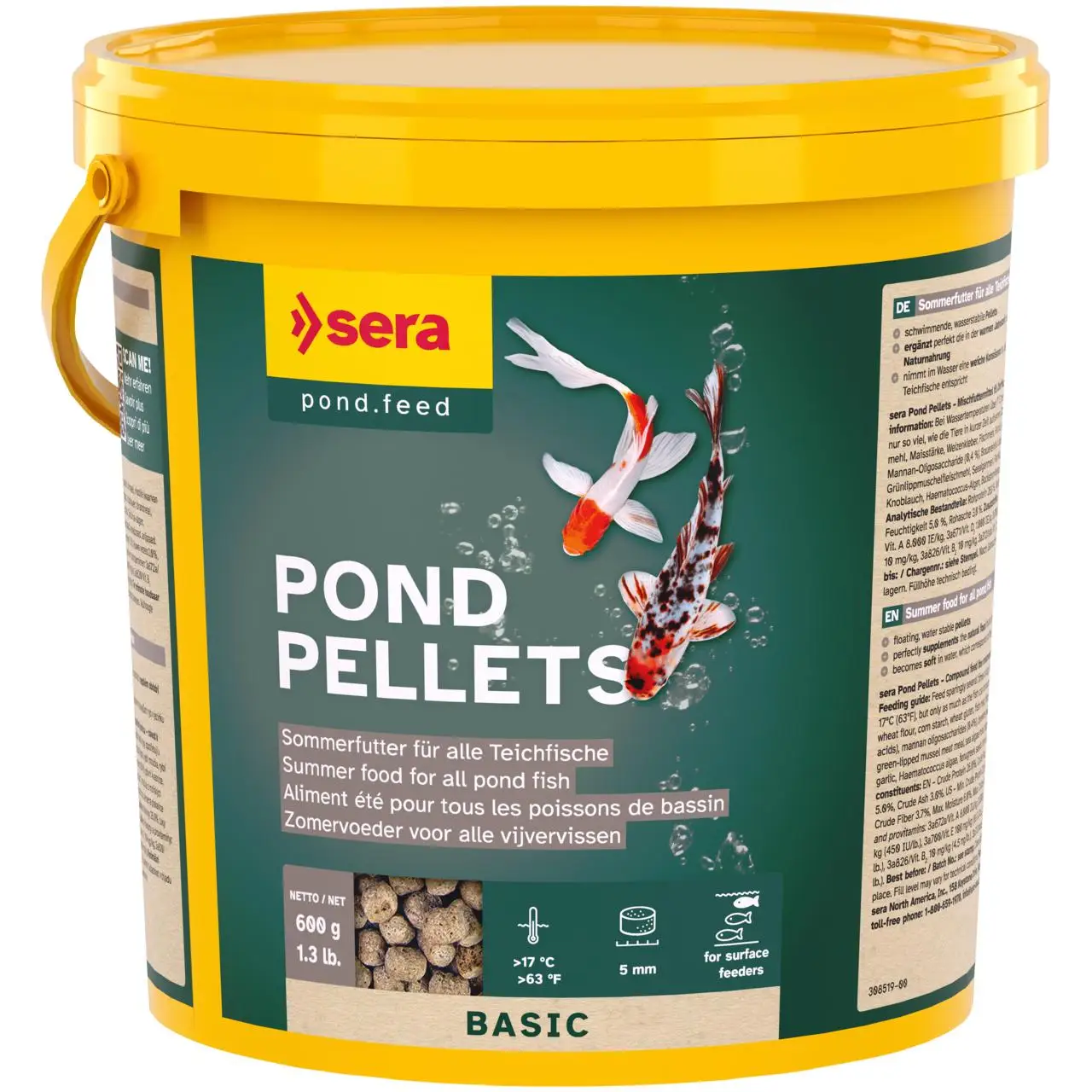 Sera Pond Pellets - Alimento de Verano para Todos los Peces de Estanque ...