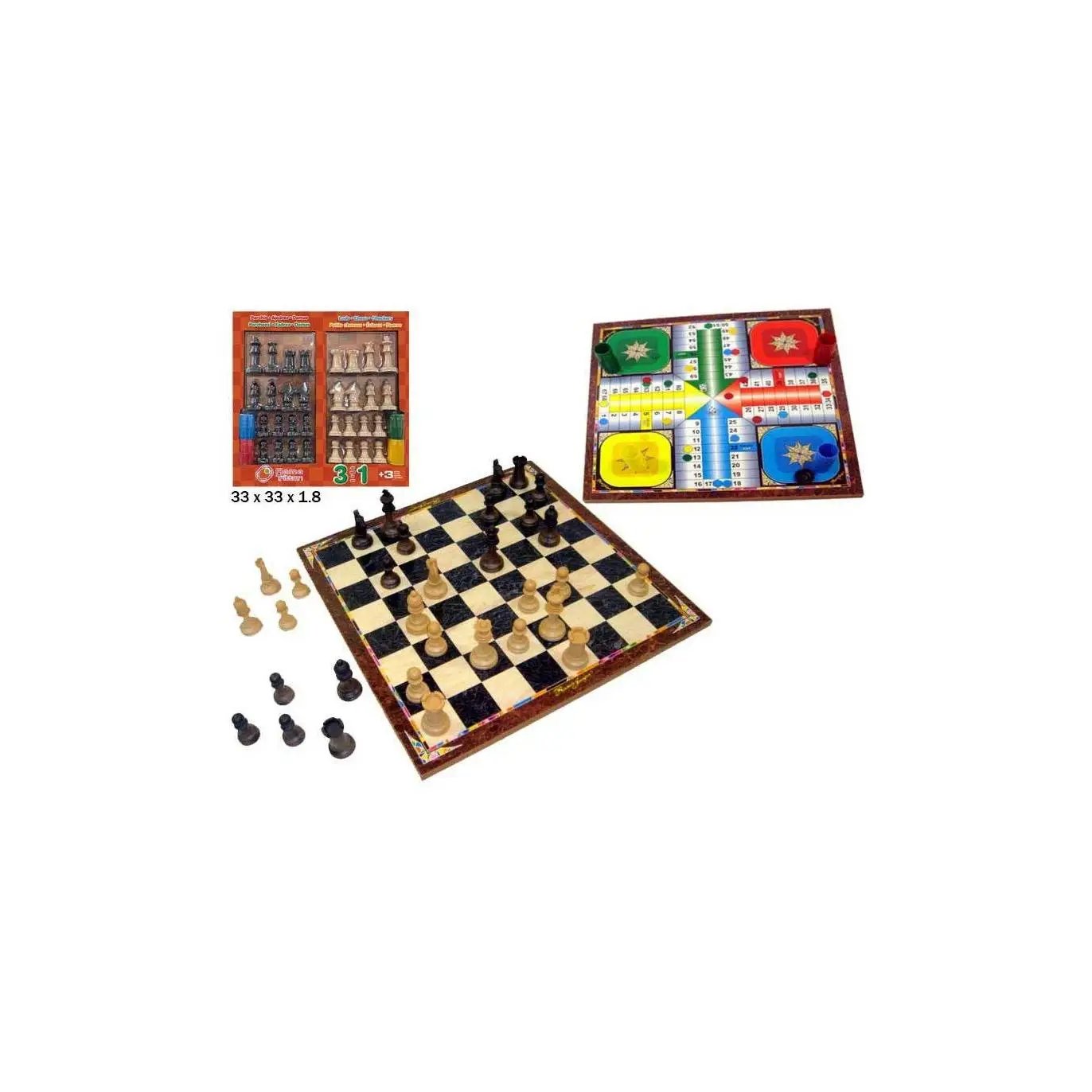 Board-Game-3-in-1-chess-checkers-and-PARCHIS-with-board-40-CM-3-branch ...