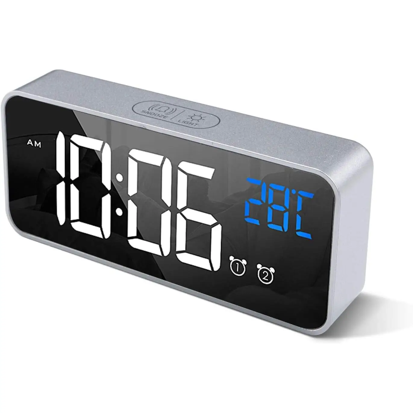 HOMVILLA-Digital-alarm-clock-with-temperature-LED-display-portable ...