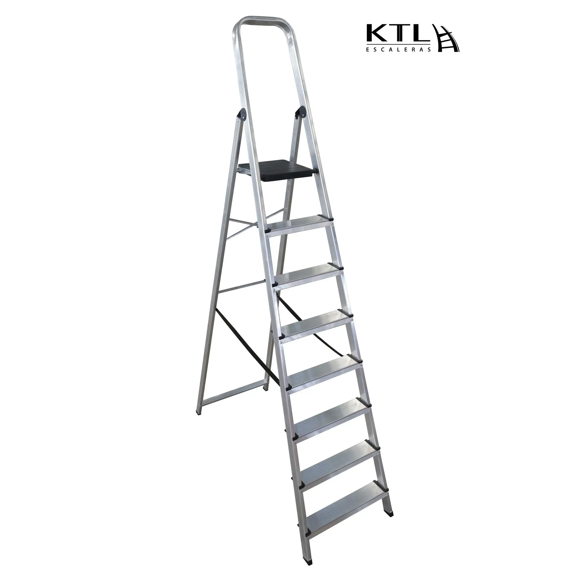 KTL LADDERS. Escalera domestica de aluminio K-OFFICE, 8 peldaños ...