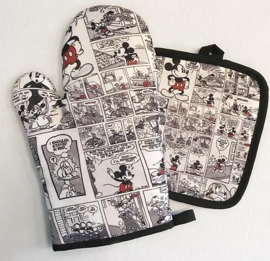 Cartoon bunny pattern Baking Gloves Insulation Mat Microwave Oven ...