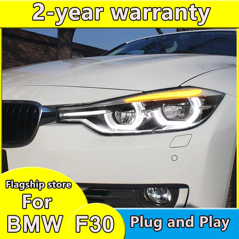 Car Styling For BMW F30 Headlights 2013-2015 BMW F30 LED Head Lamps All ...