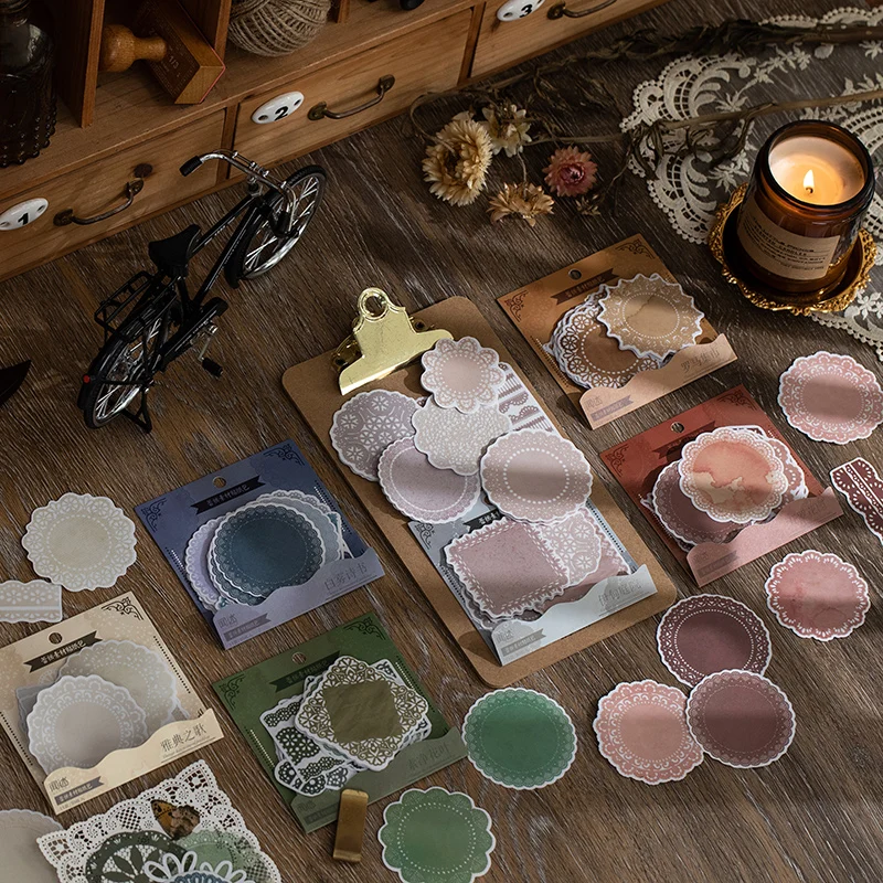 30-Pcs-Vintage-Lace-Pattern-Scrapbook-Stickers-Mini-Size-Decals-Diy ...