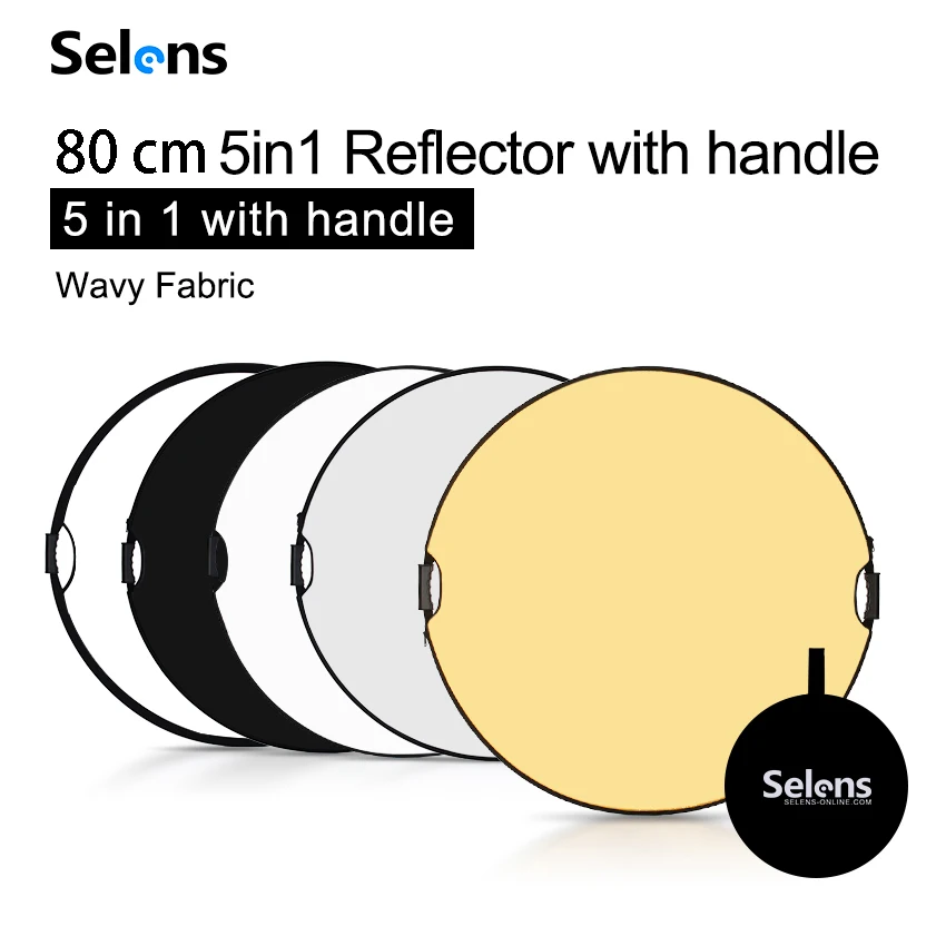 80CM-Selens-5-in-1-Reflector-Photography-Portable-Light-Reflector-w ...