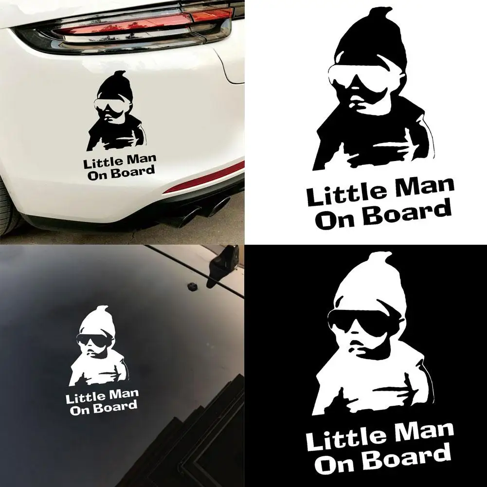 Car Sticker Little Man on Board Funny Baby Car Vehicle Reflective ...