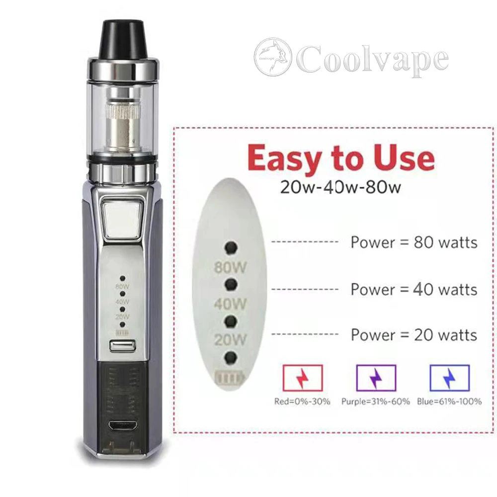 80W-Vape-E-Hookah-Pen-mini-Vaporizer-Mech-Box-Mod-Electronic-Cigarettes ...