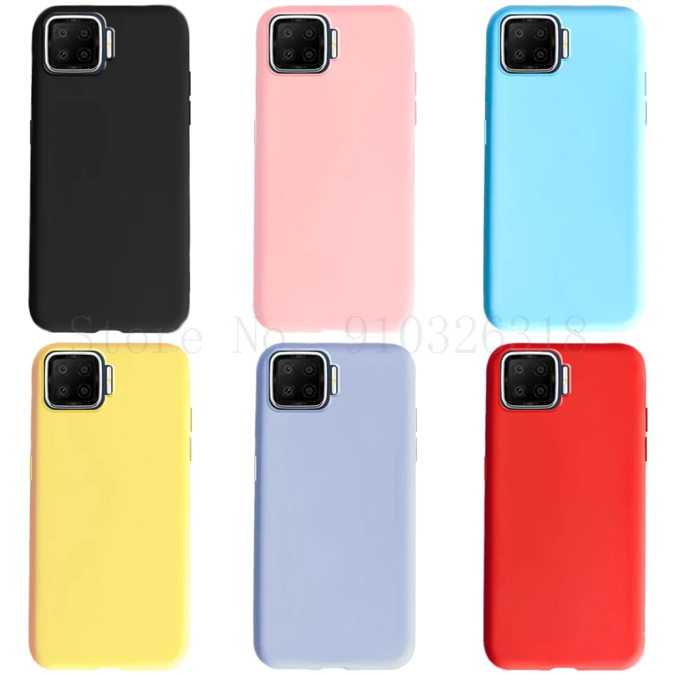 Candy-Color-Phone-Case-For-Oppo-F17-F17-Pro-Soft-Silicone-Cute-Back ...