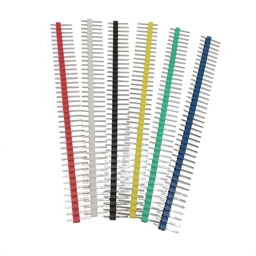 30Pcs/Set 2.54mm Single Row Male 40 Pin PCB Board Pin Header Connector ...