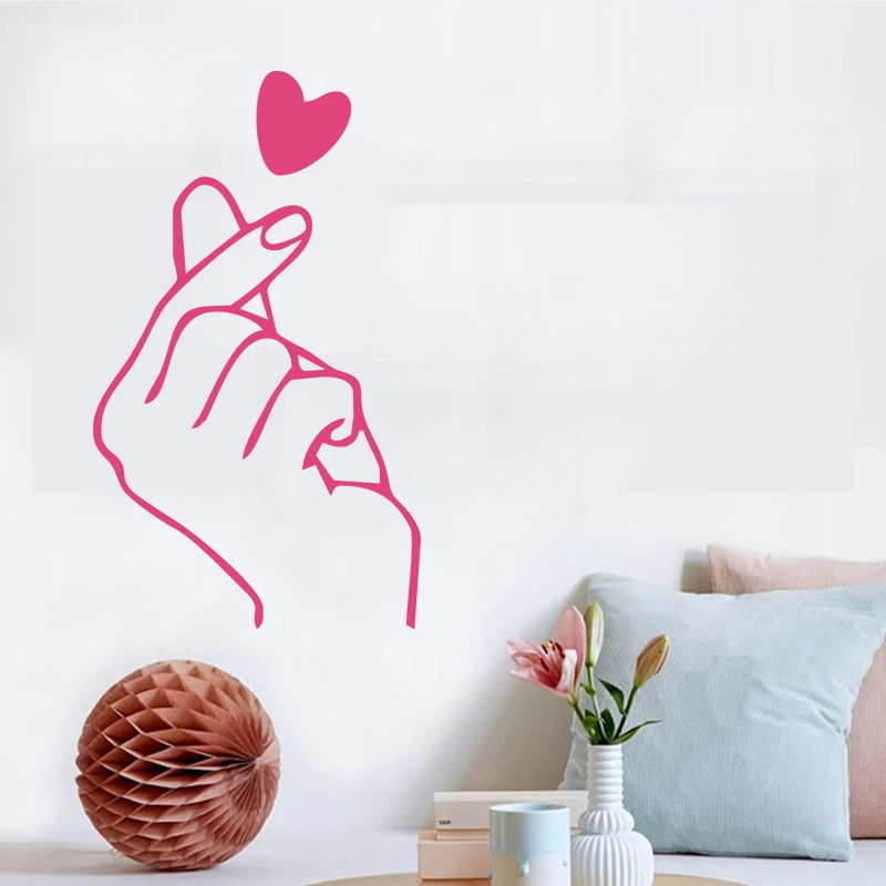 Romantic-Than-Heart-Wall-Stickers-Bedroom-Hand-Love-Little-Heart ...