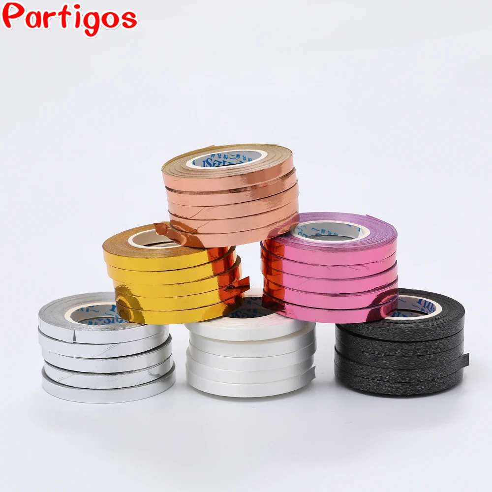 1pc/lot 5mm*10m Foil Balloon Laser Ribbon Balloon Strings Chain Event ...